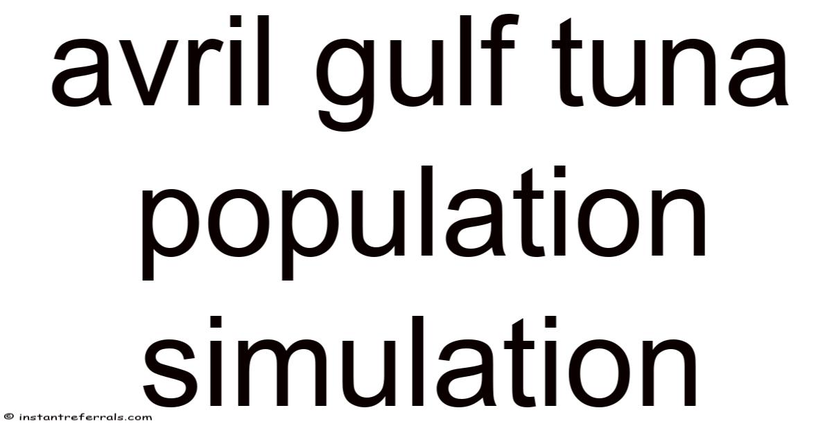 Avril Gulf Tuna Population Simulation