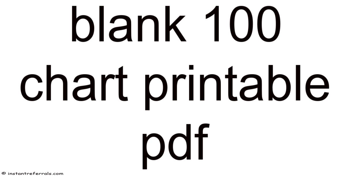 Blank 100 Chart Printable Pdf