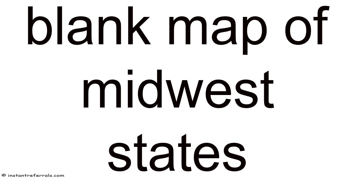 Blank Map Of Midwest States