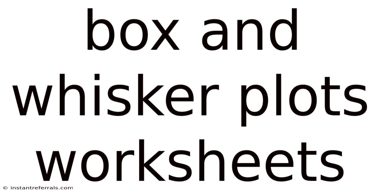 Box And Whisker Plots Worksheets