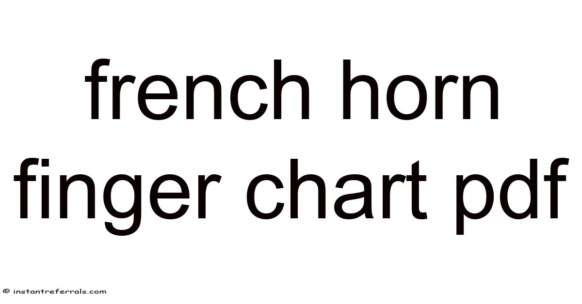 French Horn Finger Chart Pdf