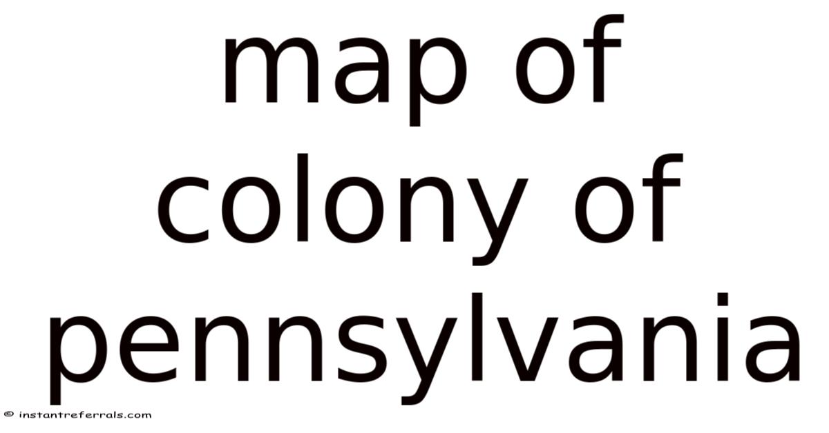 Map Of Colony Of Pennsylvania