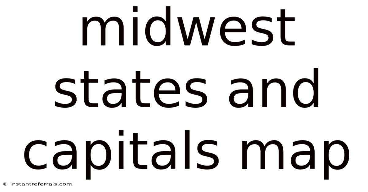Midwest States And Capitals Map