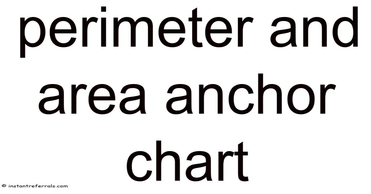 Perimeter And Area Anchor Chart