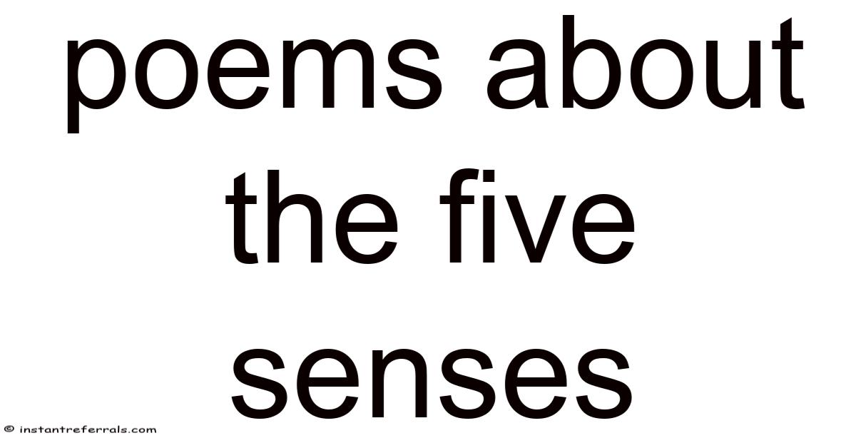 Poems About The Five Senses