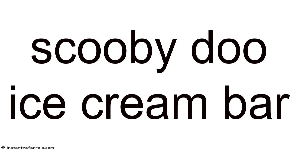 Scooby Doo Ice Cream Bar