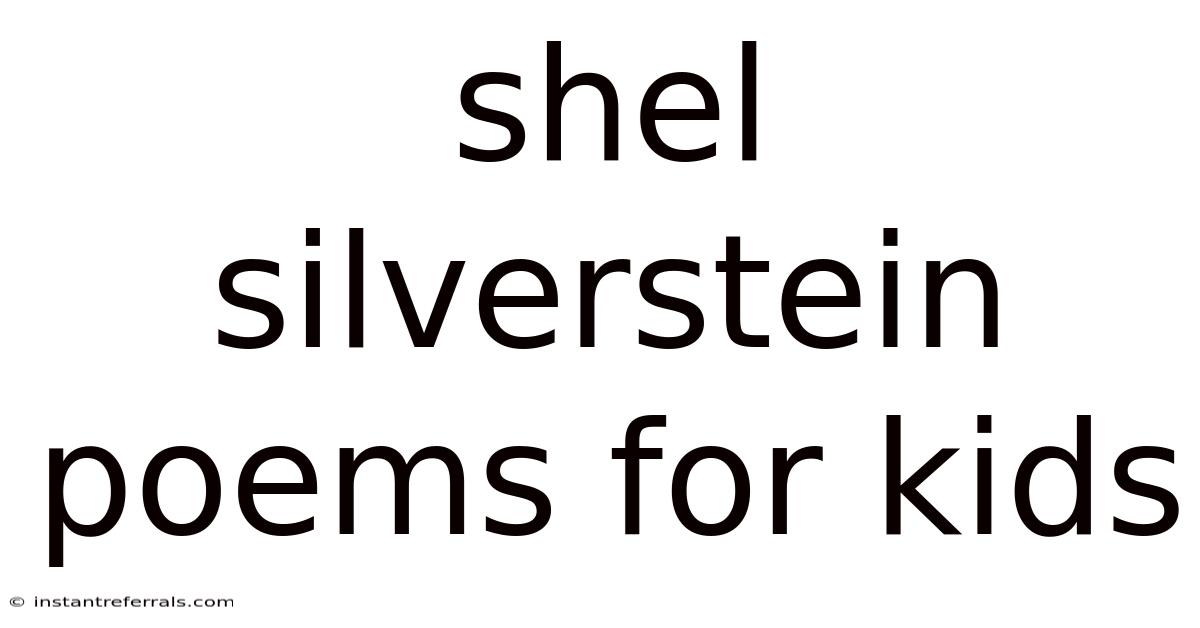 Shel Silverstein Poems For Kids