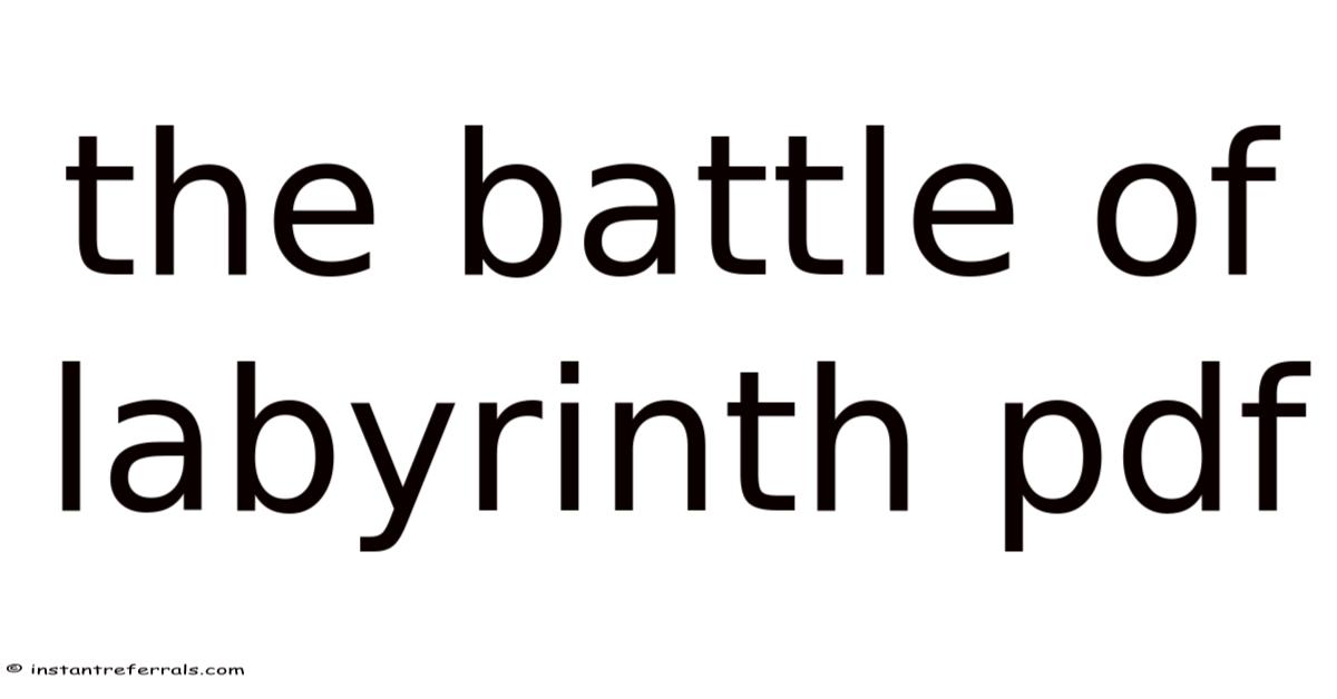 The Battle Of Labyrinth Pdf
